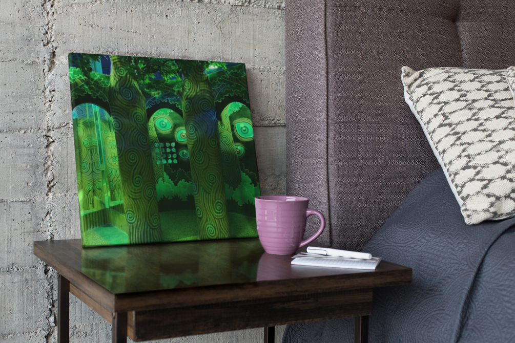 Mirror Maze – Surreal Cartoon Horror Print (Mask by Mack Escrow)