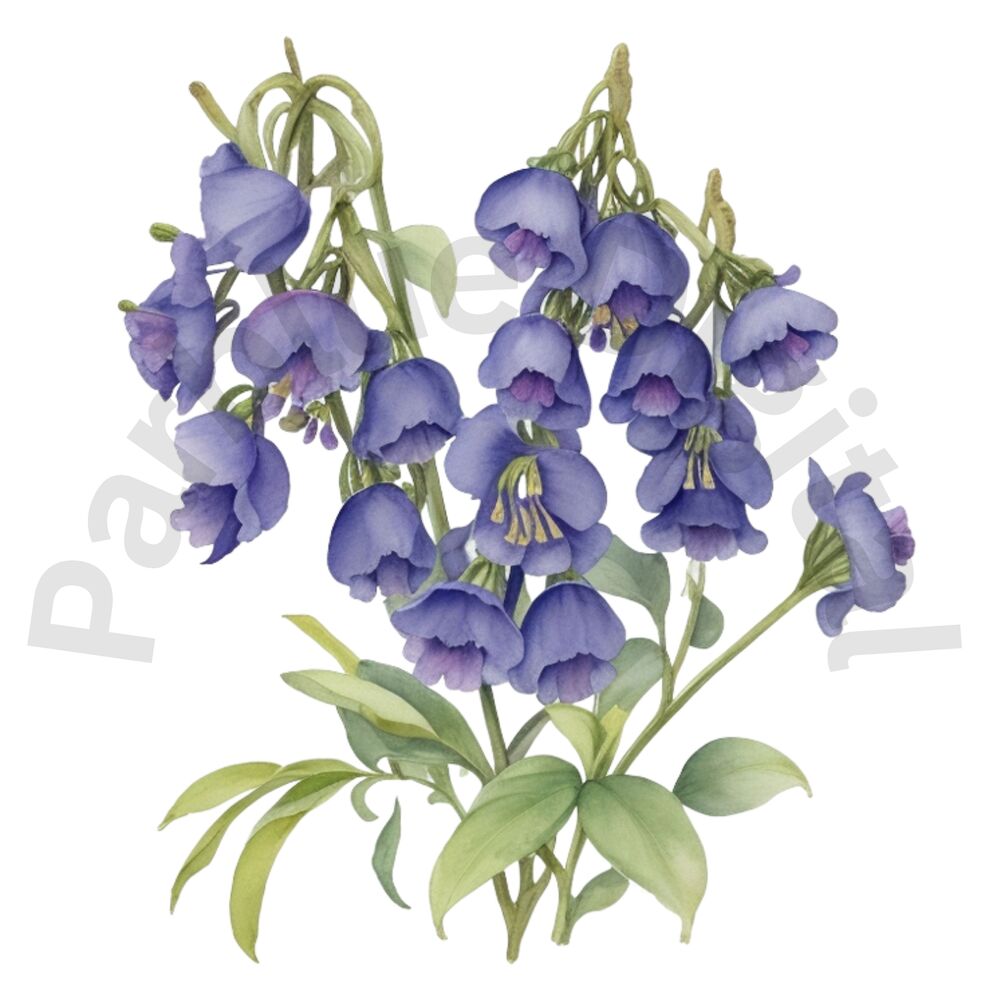 Bluebells Clip Art With Transparent Background | Digital Download | Sublimation Projects ...