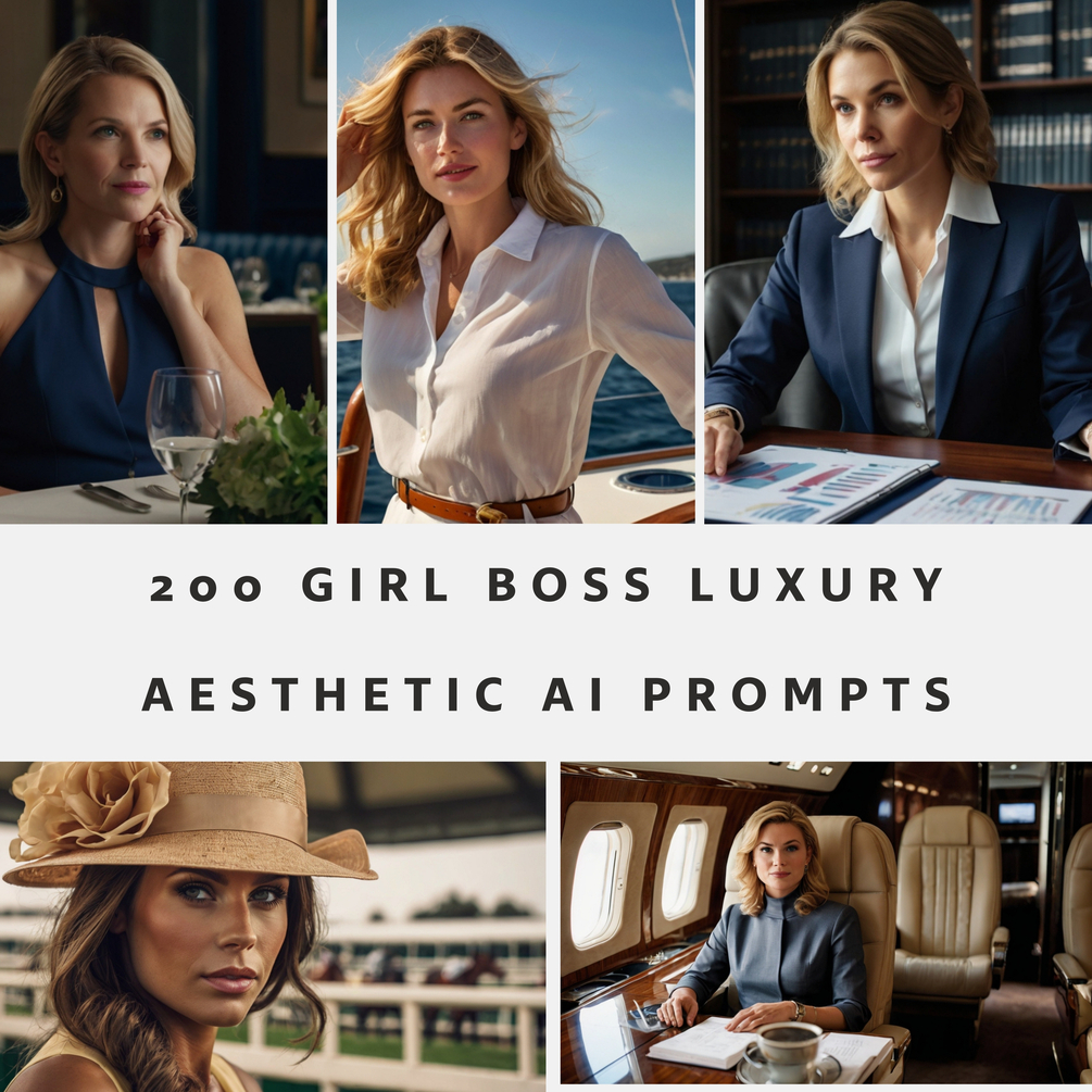 200 AI Prompts for Generating Hyper Realistic Girl Boss Stock Photos ...