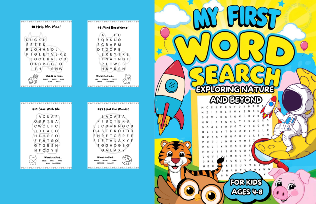 My First Word Search: Exploring Nature and Beyond: Sea, Forest, Farm ...