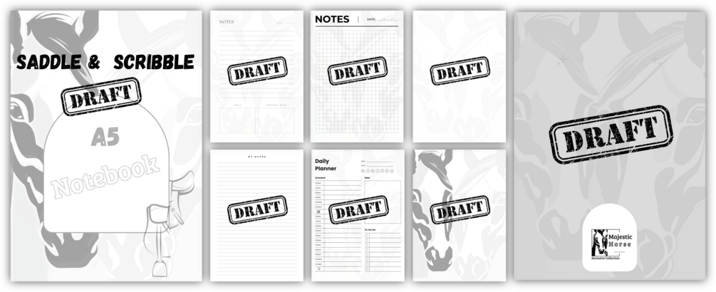 Printable Design: Saddle & Scribble Notebook (A5)