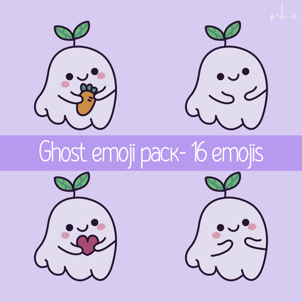 Cute Ghost emoji set