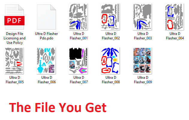 Ultra D Flasher & 3 Ultra Dimension Cards Template File (Kit File + Pdo ...