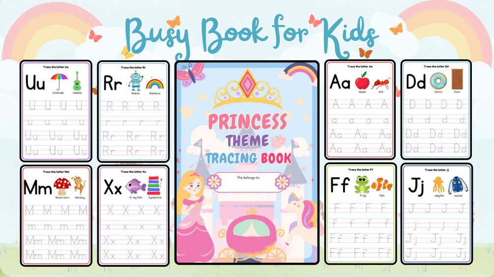 Princess Theme Alphabets Tracing