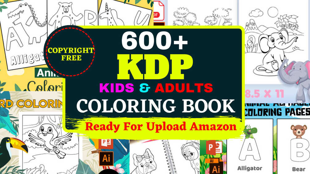 original 600 KDP kids adults ready coloring book cheap price
