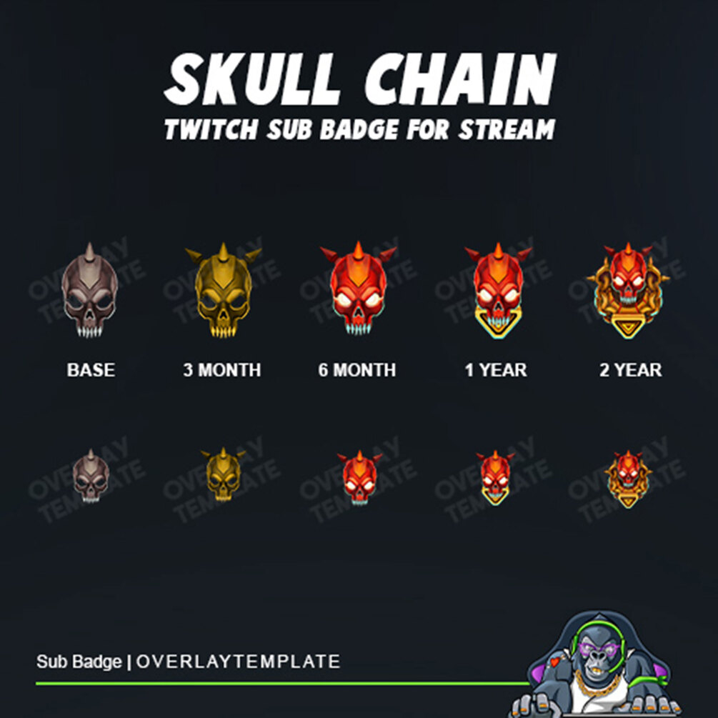 Skull Chain – Sub badges