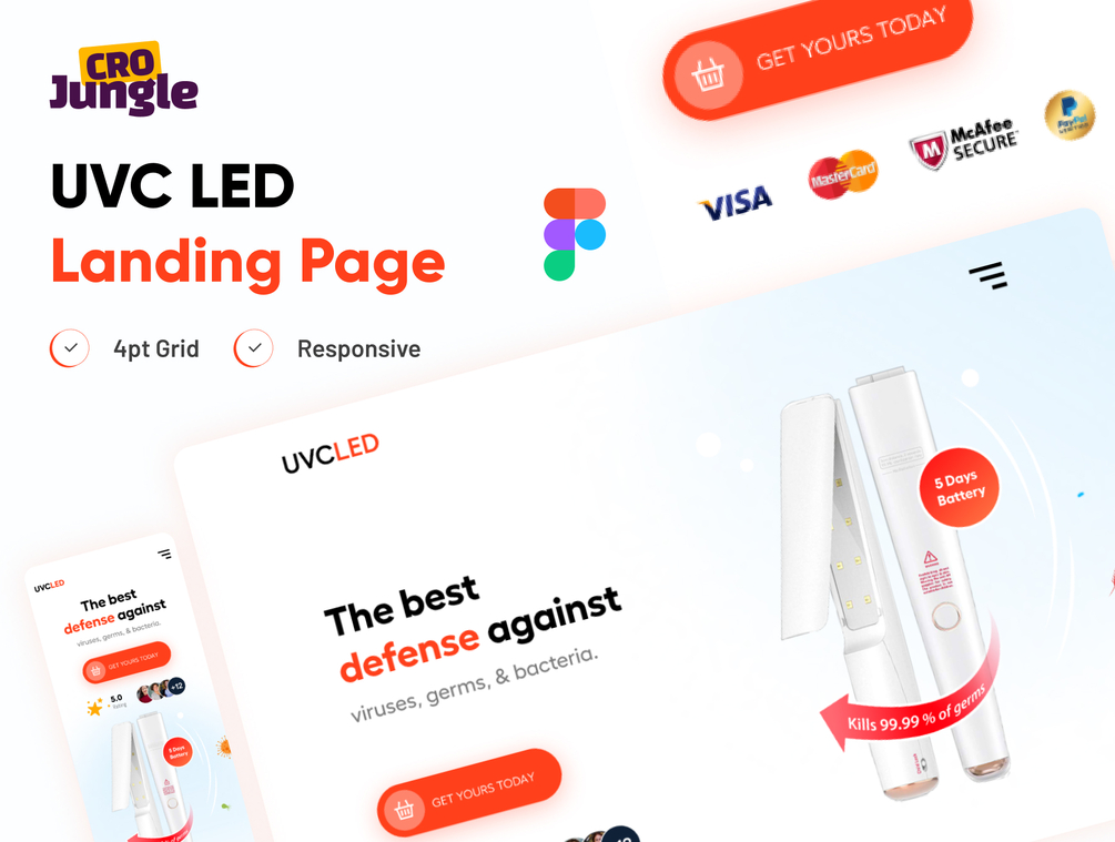 UVC LED - Ecommerce Landing page design