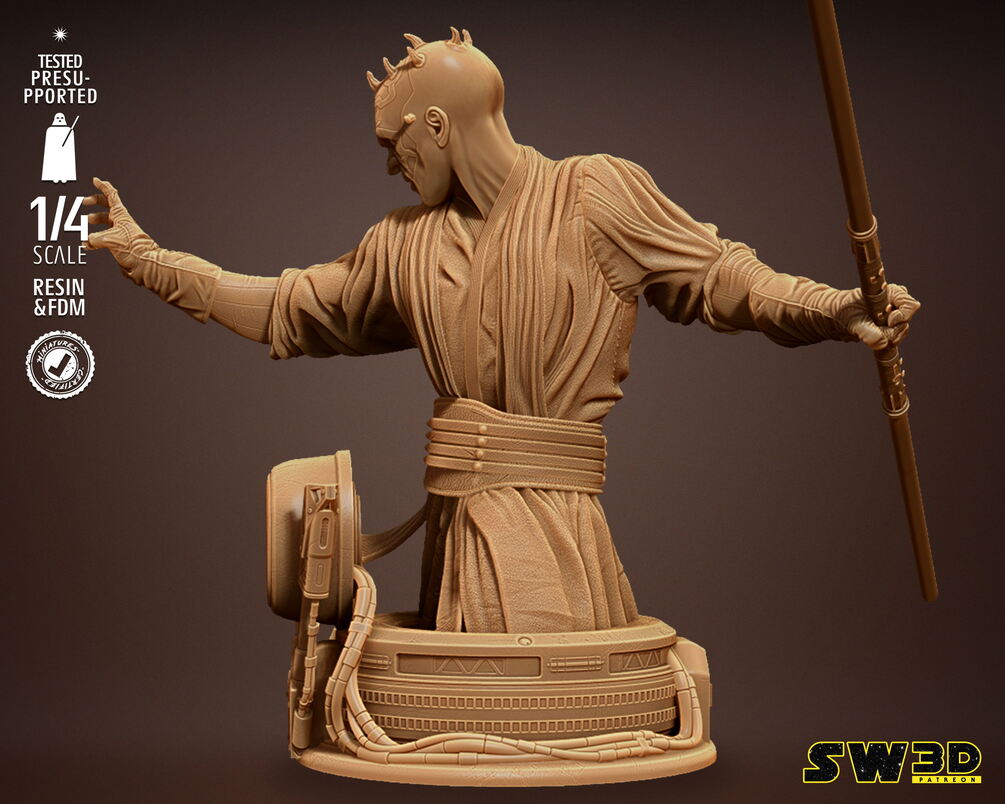 Darth Maul 2023 Bust - Star Wars 3D Models - Tested and Ready for 3D ...