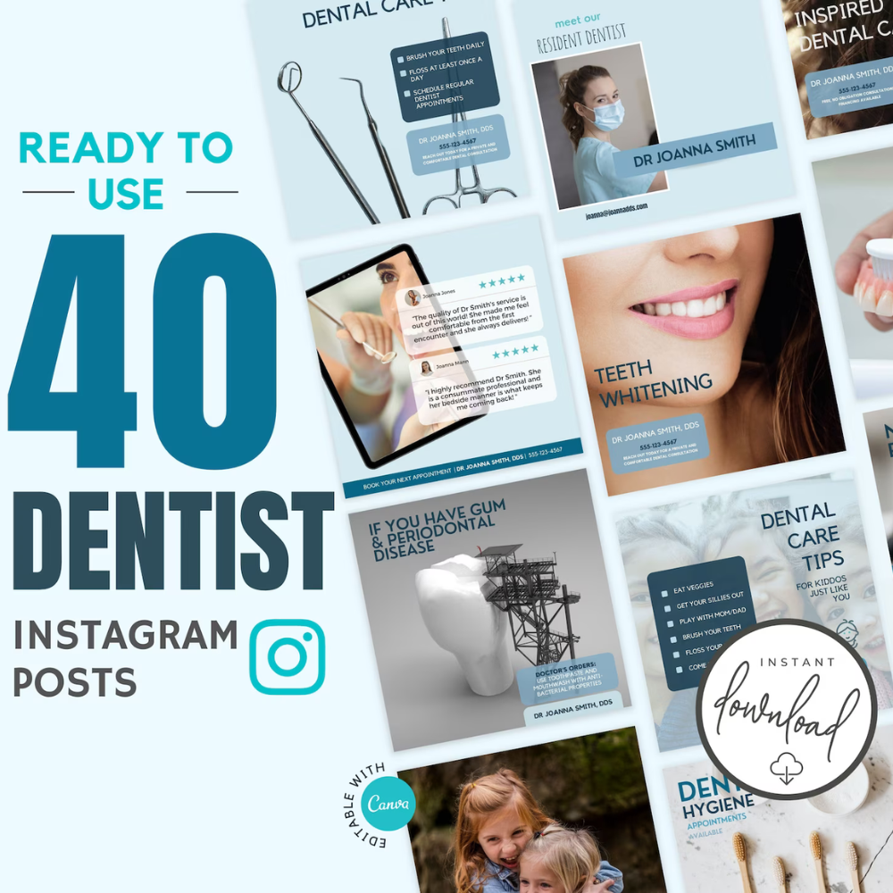 40 Instagram Post Templates for Dentists | Dental Practice Instagram ...