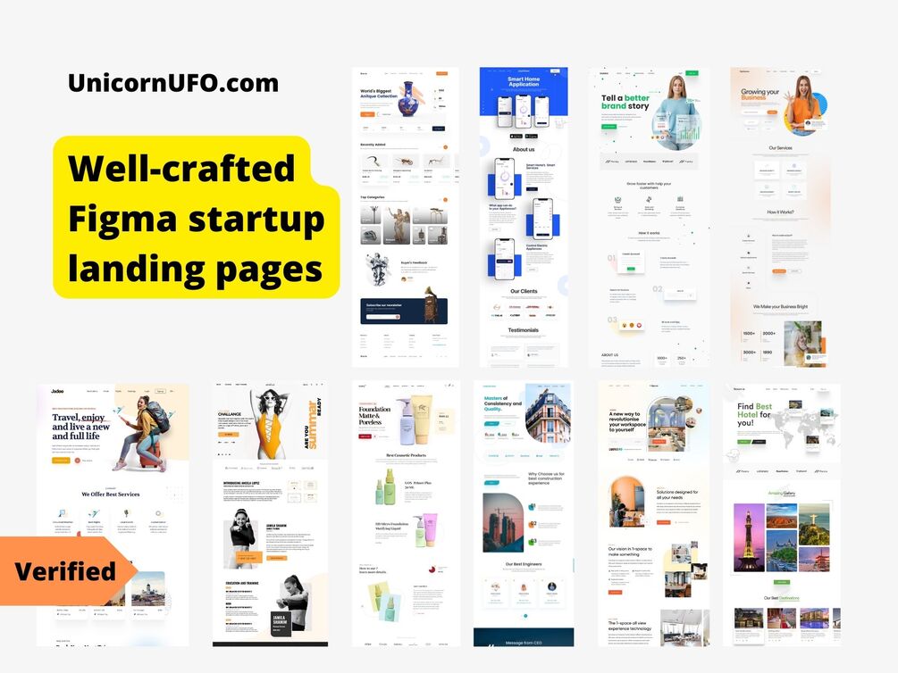 35+ Startup Landing Pages Bundle (Figma)