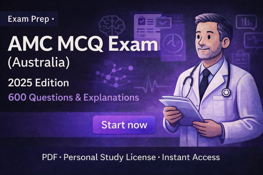 Australia AMC PART 1 MCQ Exam (2024–2026) Recalls: 600 High-Yield MCQs ...