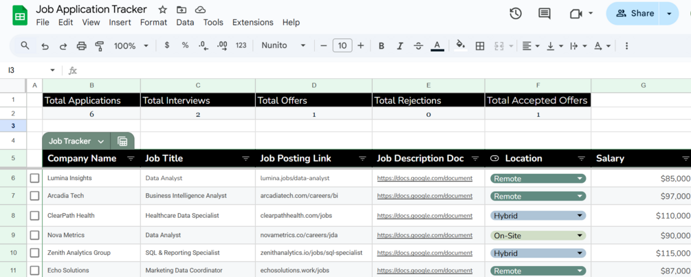 Job Application Tracker