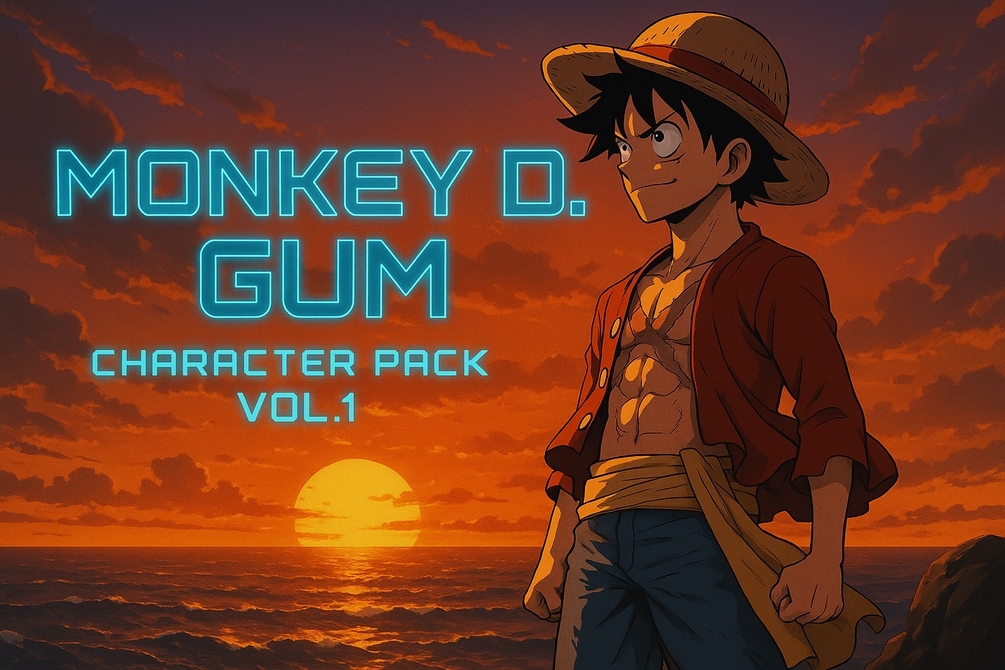 Anime Character Pack Vol. 1 – by Monkey D. Gum