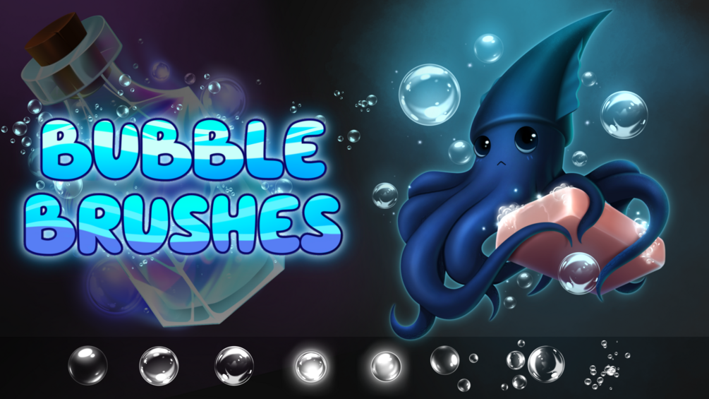 Bubble brush set for Procreate