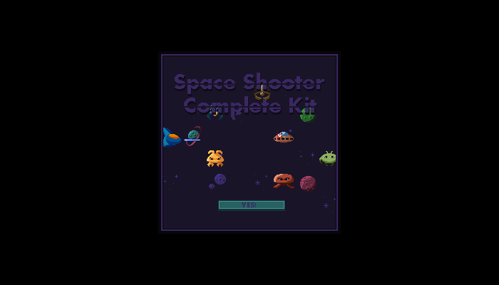 Pixel Art Space Game Full Assets
