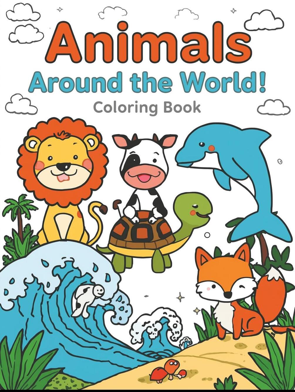 Animals Around the World Coloring Book