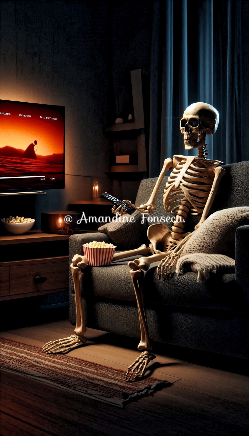 Skeleton in front of streaming ref 3