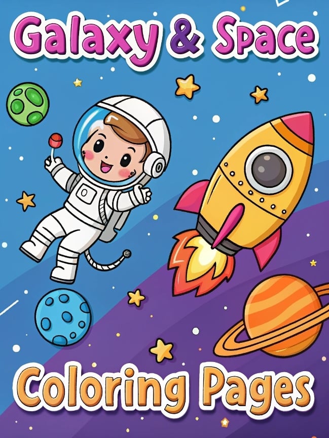 Galaxy & Space Coloring Pages – Fun Outer Space Adventures for Kids!