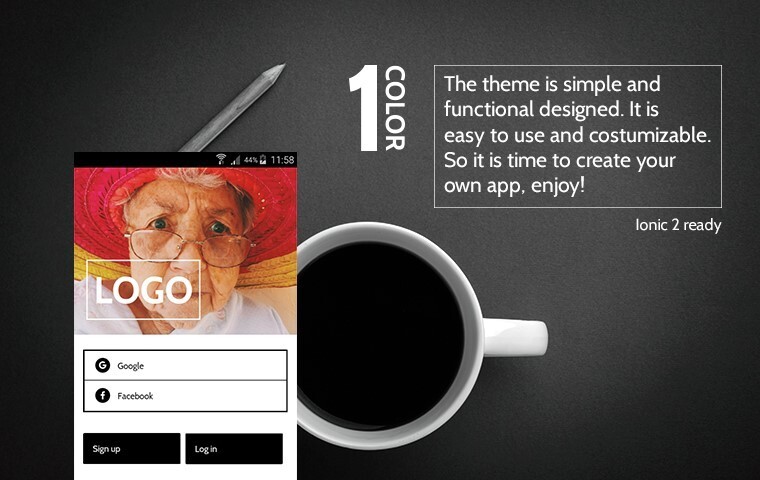 1ColorTheme - Customizable Ionic Theme