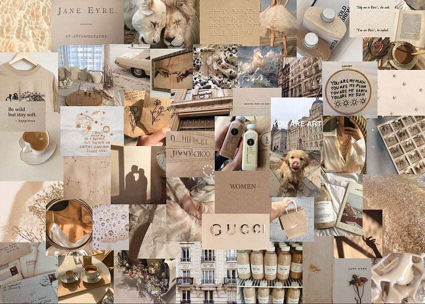 Cream Spring Neutral Aesthetic Icon Set