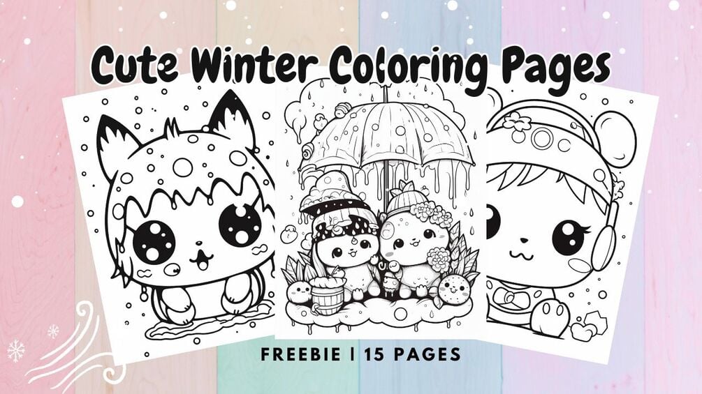 FREEBIE | Cute Winter Coloring Pages