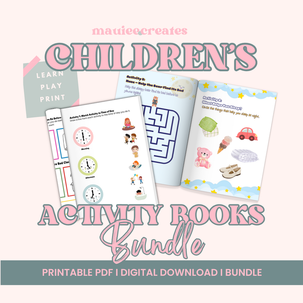 [MAUI.CREATES] Fun + Learning for Kids | Printable PDF Bundle (Ages 3–8)