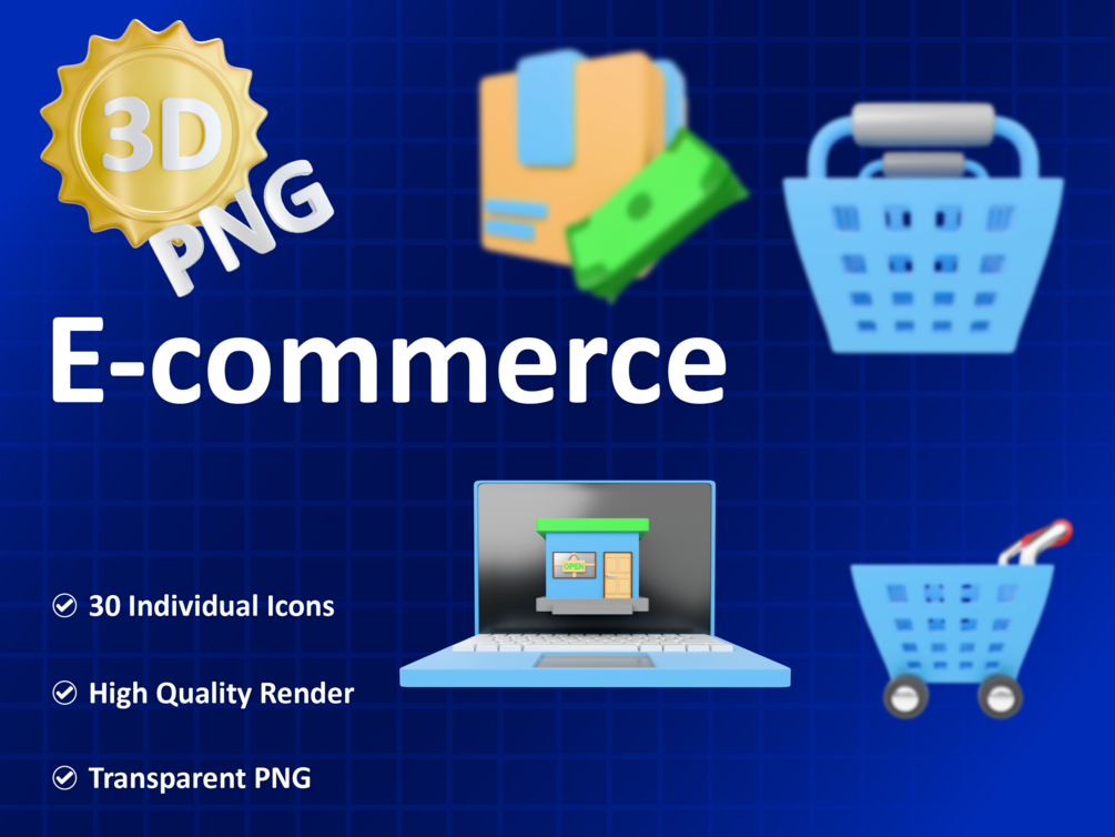 3D E-commerce Icons