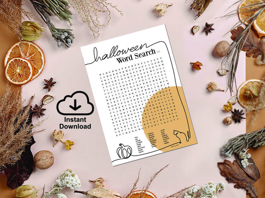 Halloween Printable Word Search 001 | Printable Halloween Party Games ...