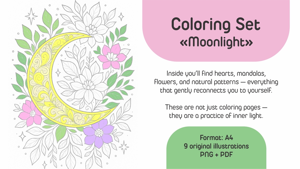Coloring Set No.1 — Moonlight / Moonlight Coloring Set Vol.1