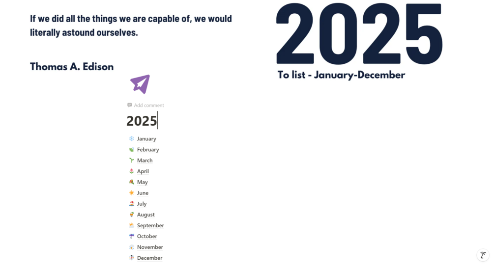 2025 Yearly Planner & To-Do List