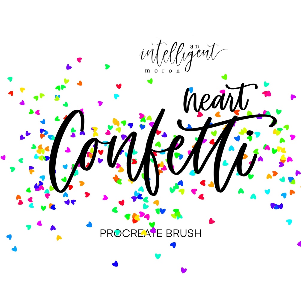 Heart Confetti Procreate Brush