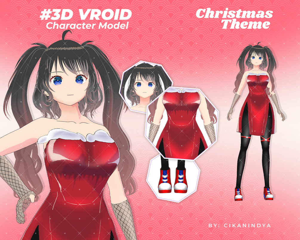 Get Noticed with a 3D Vroid Character Brown Braided Hair Girl - 3D ...