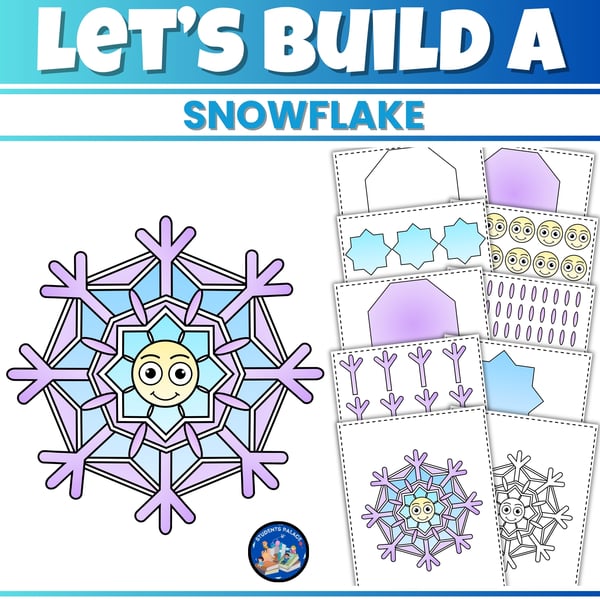 Winter Snowflake Activity Pack Bundle Editable Name Tags, Coloring ...