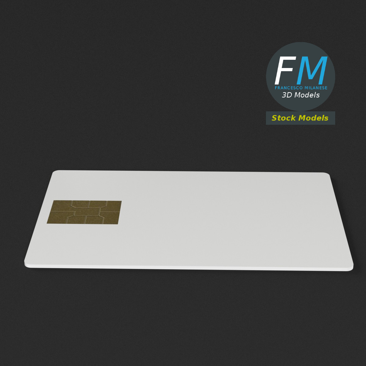 3D MODEL - Credit card mockup