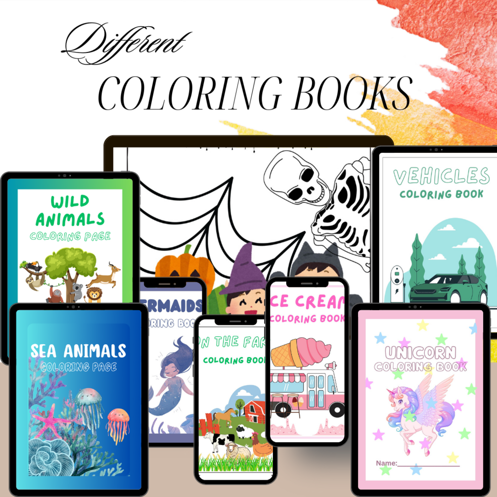 Coloring Books Variations l Busy Book for Kids l Digital Products