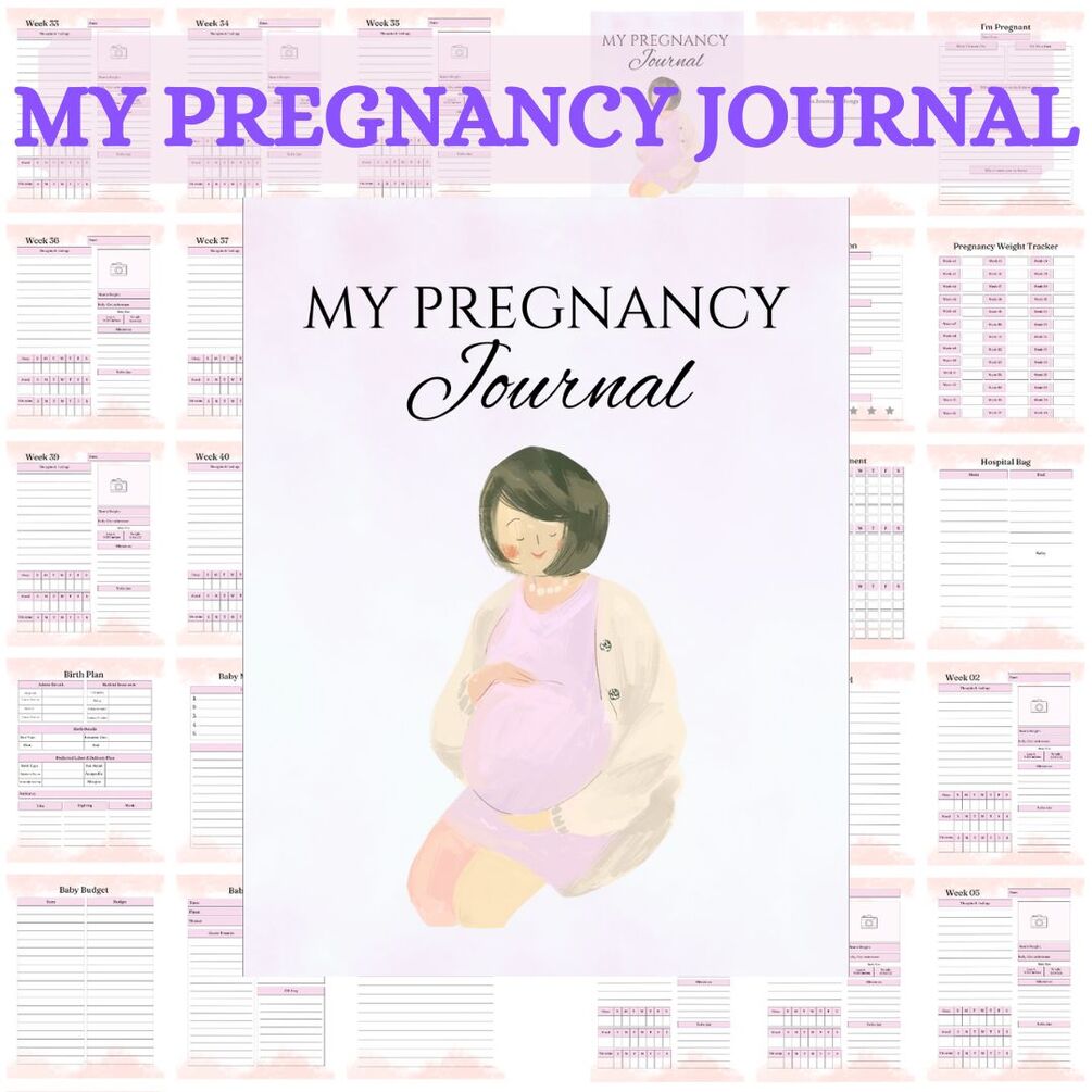 Pregnancy Journal | Personalized Maternity Diary | Baby Bump Keepsake ...