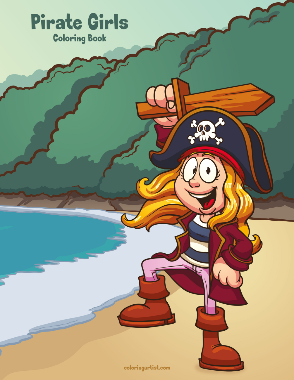 Pirate Girls Coloring Book
