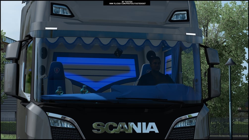 Interior Scania S Next Gen Blue and White ETS 2 #20