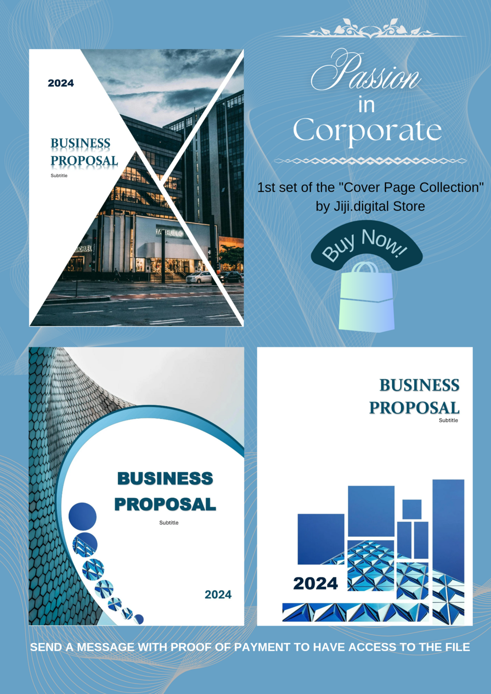 Editable Cover Page: Passion in Corporate