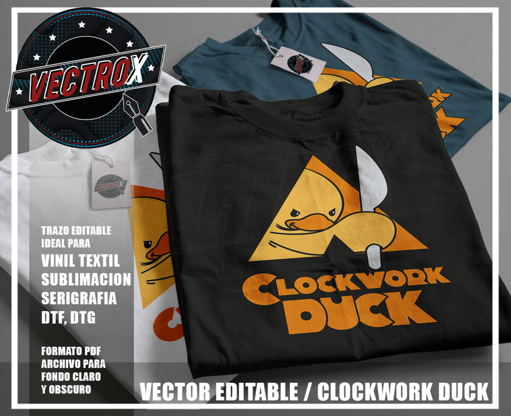 Vector Editable - Clockwork Duck