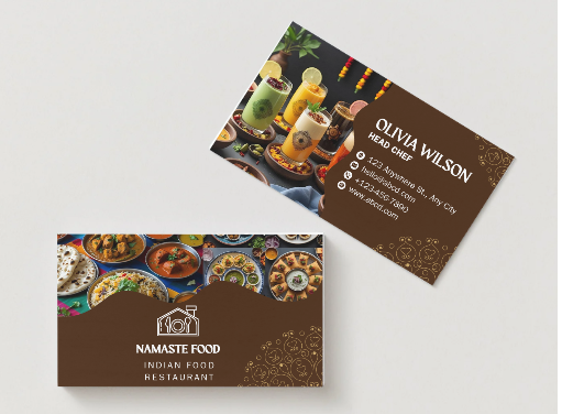 Business card Template for Indian Restaurant
