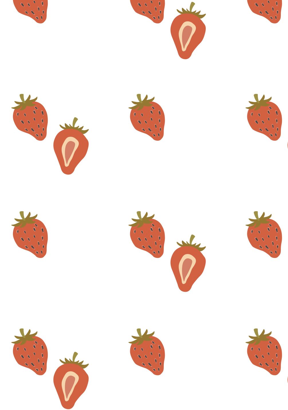 Strawberries Notebook cover template (2551 X 3626 Px)- Canva Editable ...