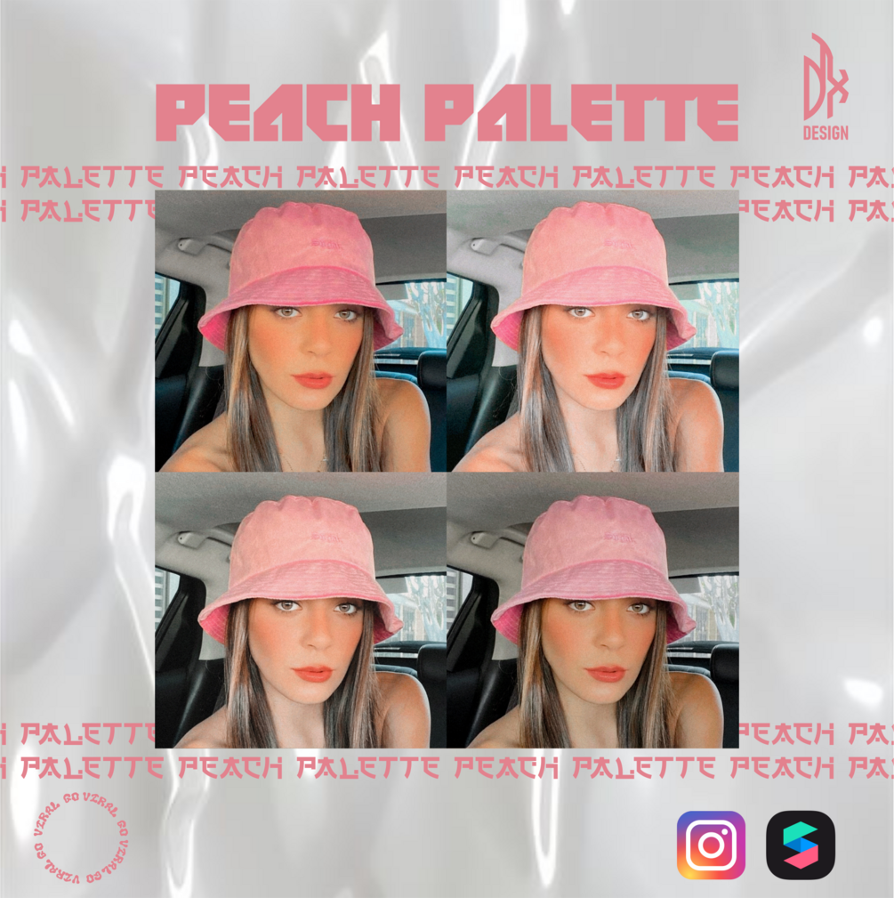 PEACH PALETTE spark ar filter | full makeup | 4 Native UI picker filter colors