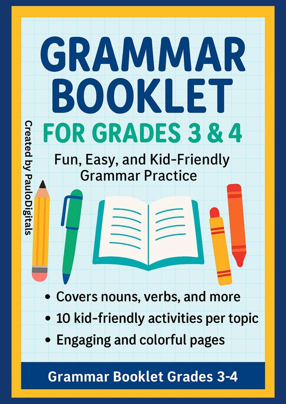 Grammar Booklet for Grades 3 & 4 - Fun, Easy, and Kid-Friendly Grammar ...