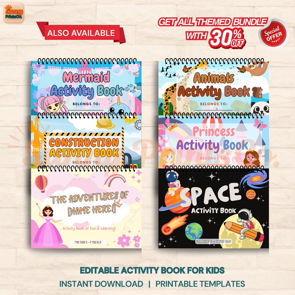Editable IRobot Theme Activity Book for Kids