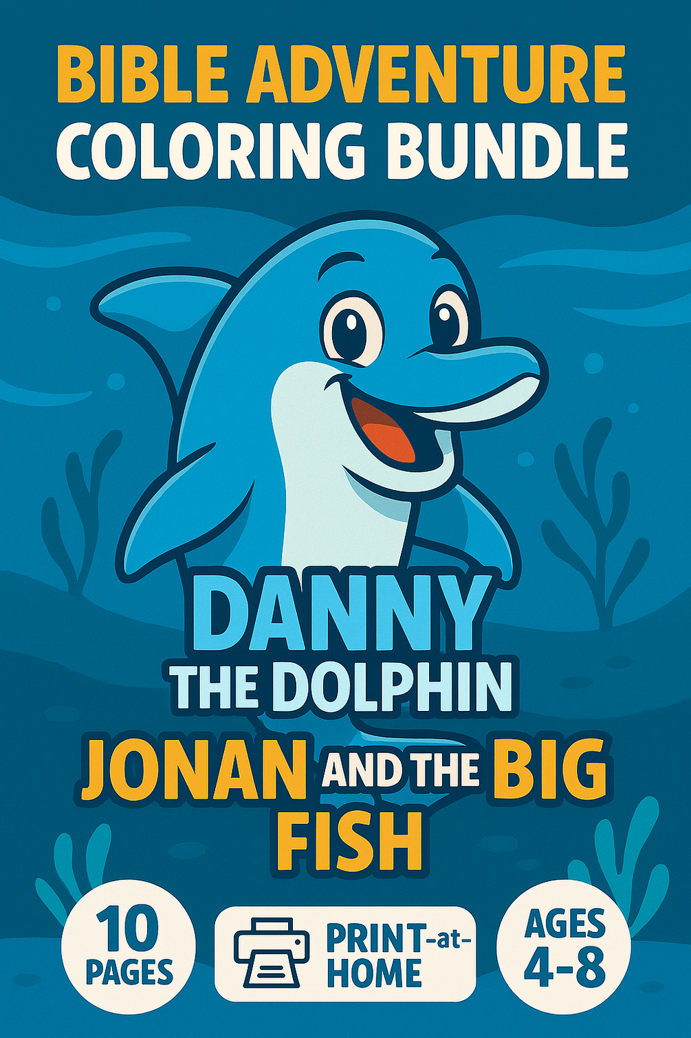 Danny the Dolphin – Jonah and the Big Fish Coloring Bundle