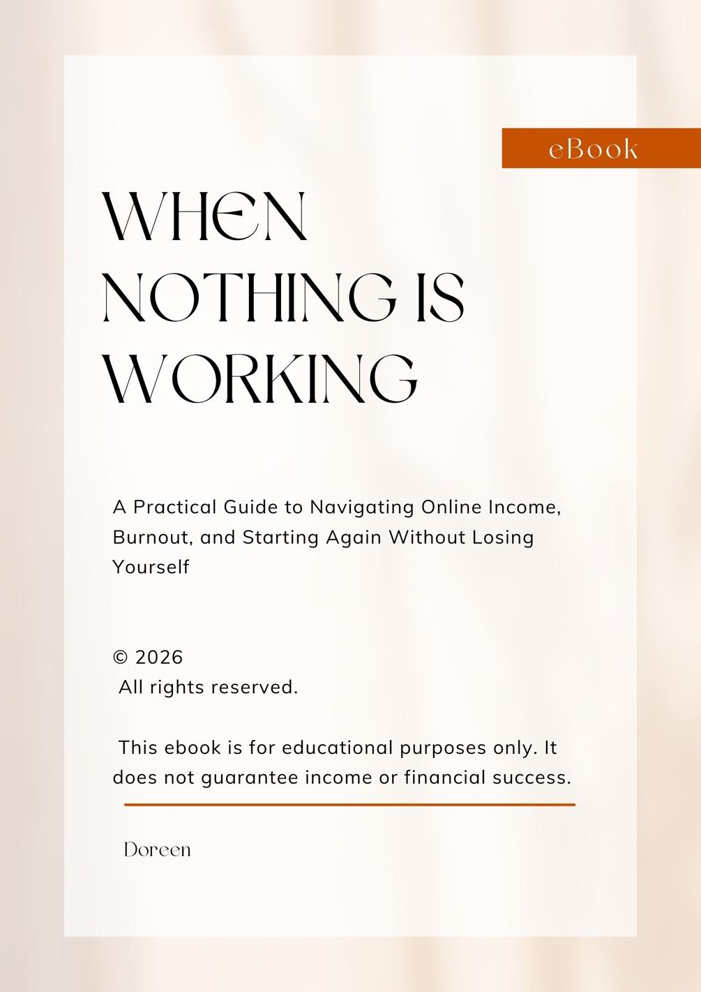 When Nothing Is Working