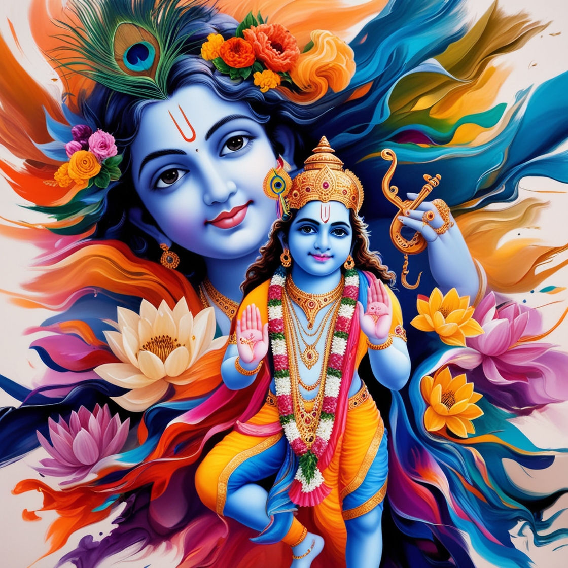 🎨 Divine Expressions: Abstract Art Depicting Gods 🙏🌌#Spiritual Expression