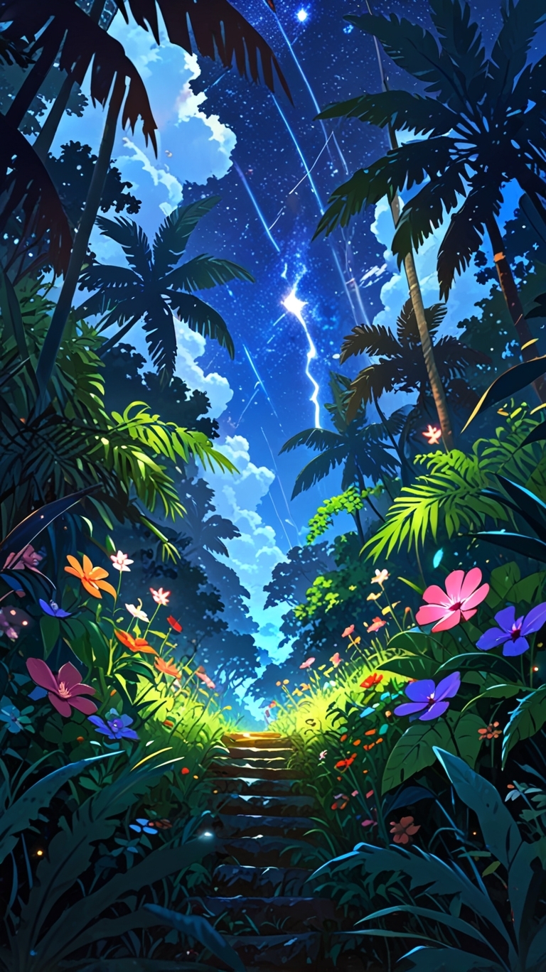 Fantastical Jungle Adventure Wallpaper