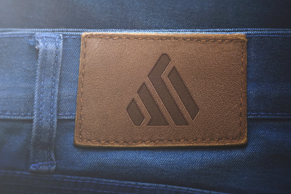 Logo Mockup Label Jeans Various Styles